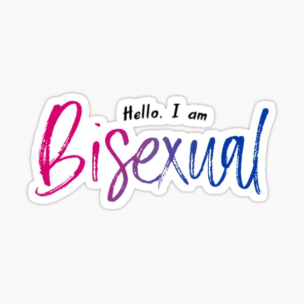 Hello I Am Bisexual Lqbtq Pride Sticker By Fifinicole22 Redbubble