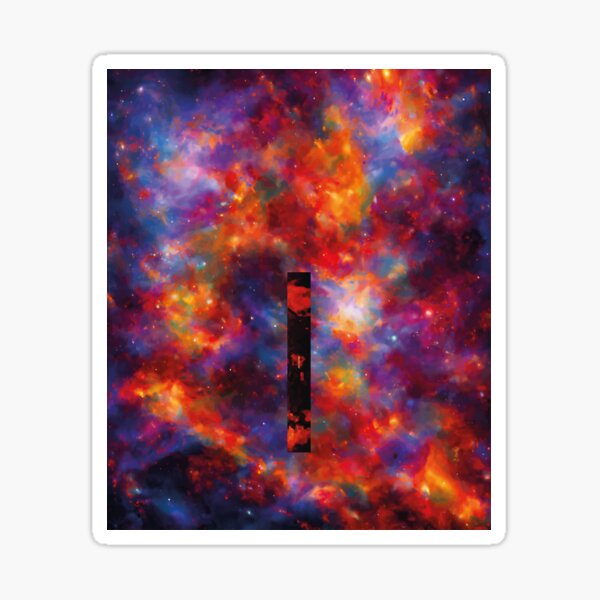 "Fire Golden Space Galaxy Nebula Initial Letter I | I symbol" Sticker ...