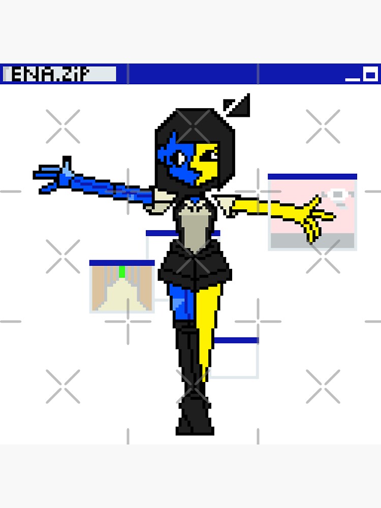 "yellow,black girl Enna" Sticker for Sale by Louisa-Johnson | Redbubble