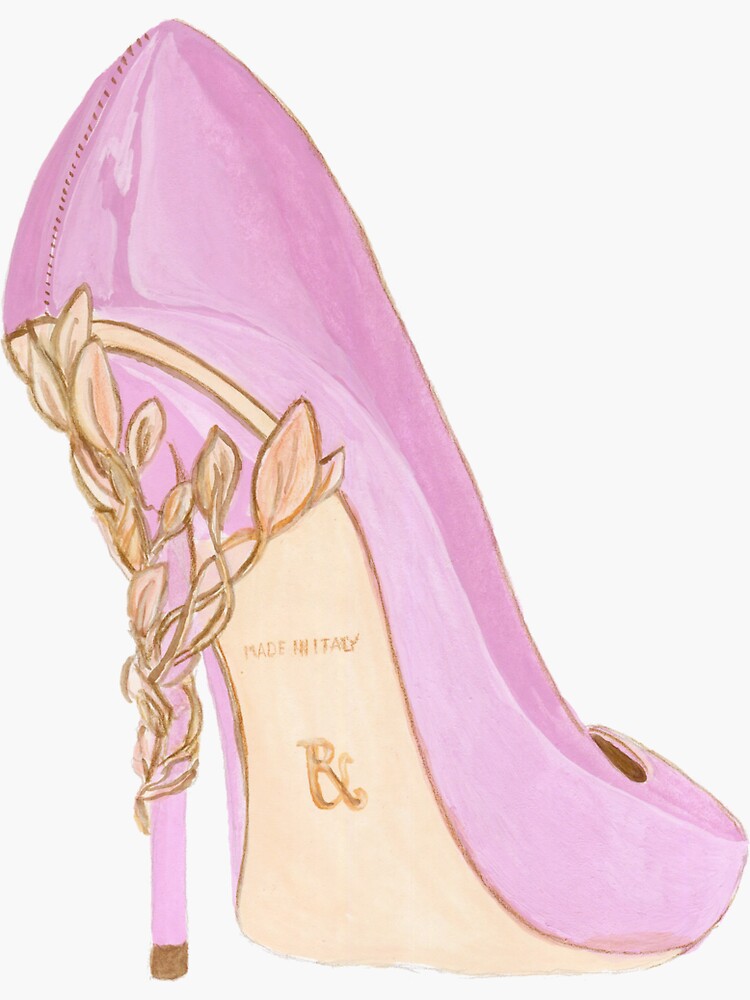 "Pink Shoe" Sticker for Sale by slbygl | Redbubble