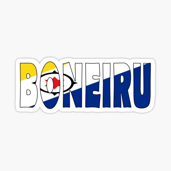 "Bonaire - Boneiru" Sticker for Sale by m0us3 | Redbubble