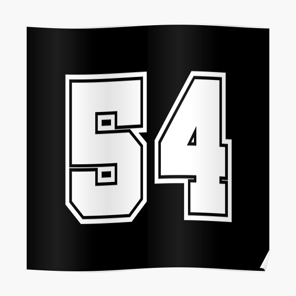 "54 shirt number number college style" Poster by GeogDesigns | Redbubble