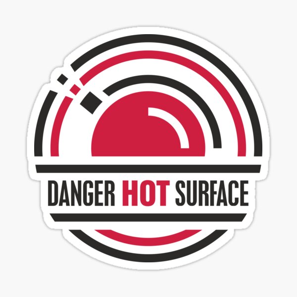 "Caution hot sign. Hot coffee." Sticker for Sale by etraveler | Redbubble