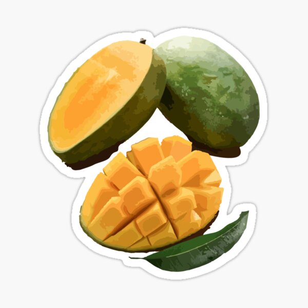 "Mango Everyday - Mango Slice" Sticker by DesireeHaddad | Redbubble