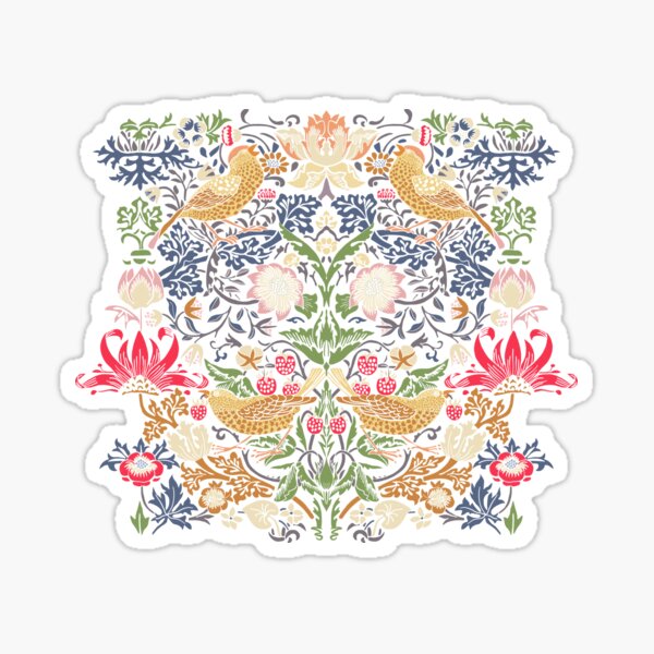 "Strawberry thief" Sticker for Sale by CatsAndDots | Redbubble