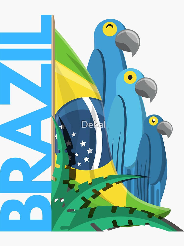 "Bem-Vindo Brazil" Sticker by Dekal | Redbubble