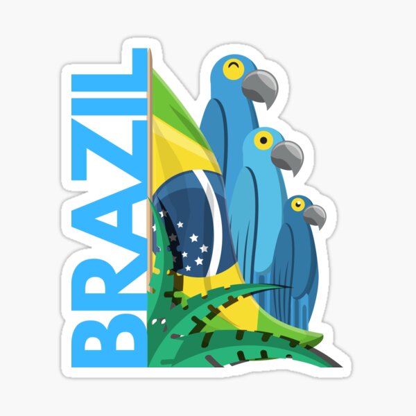 "Bem-Vindo Brazil" Sticker by Dekal | Redbubble
