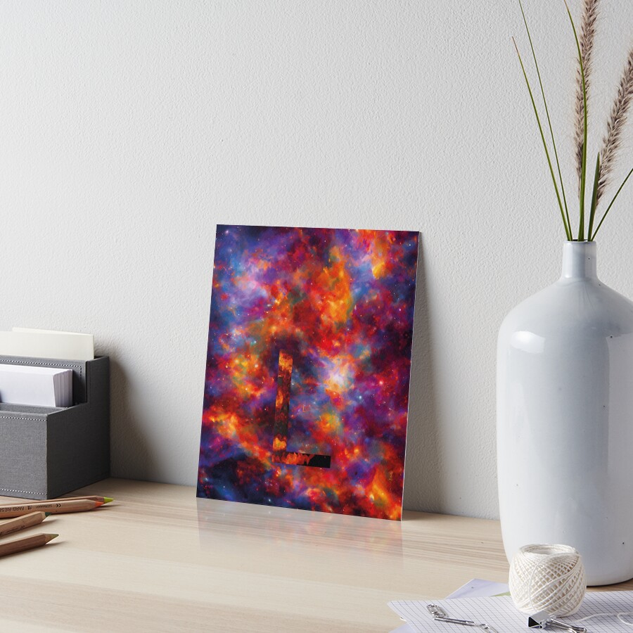 "Fire Golden Space Galaxy Nebula Initial Letter L | L symbol " Art ...