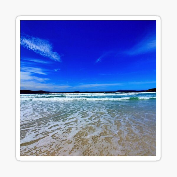 "Beach Themed For Home - Turquoise Water Blue Ocean Waves" Sticker by ...