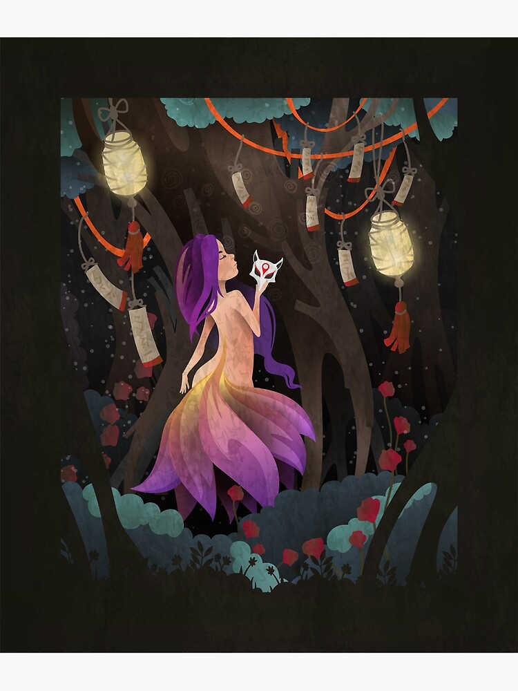"Kumiho, the nine-tailed fox" Poster by Idzanami | Redbubble