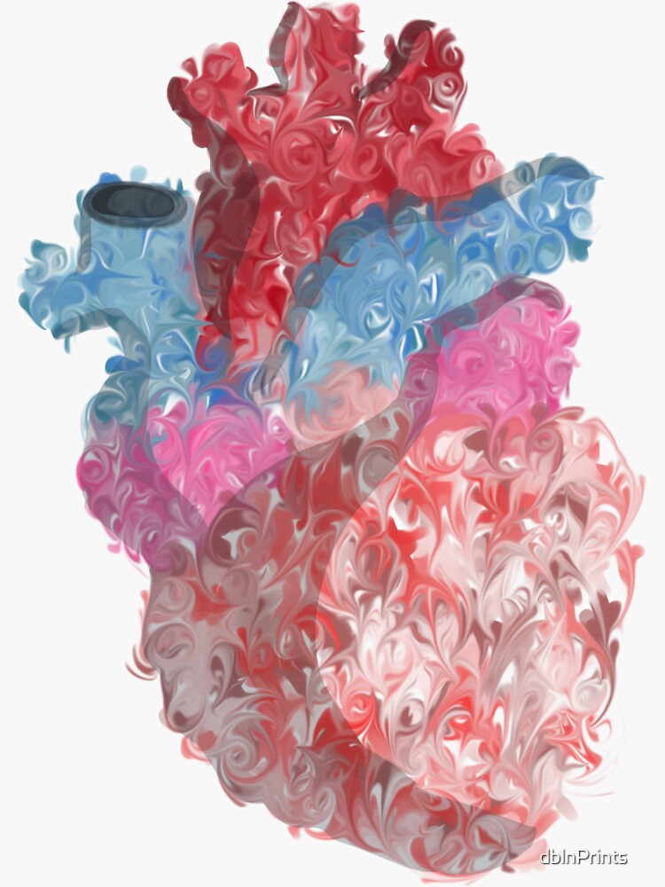 "Human Heart" Sticker by dblnPrints | Redbubble