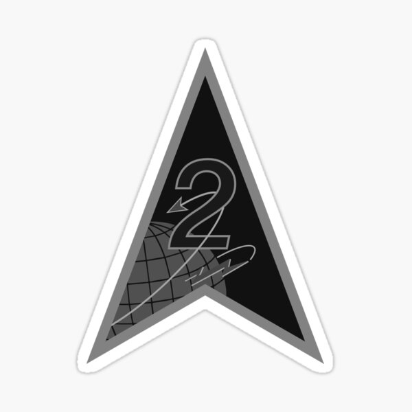 "Emblem of Space Delta 2 - black and white" Sticker by trendistudio ...