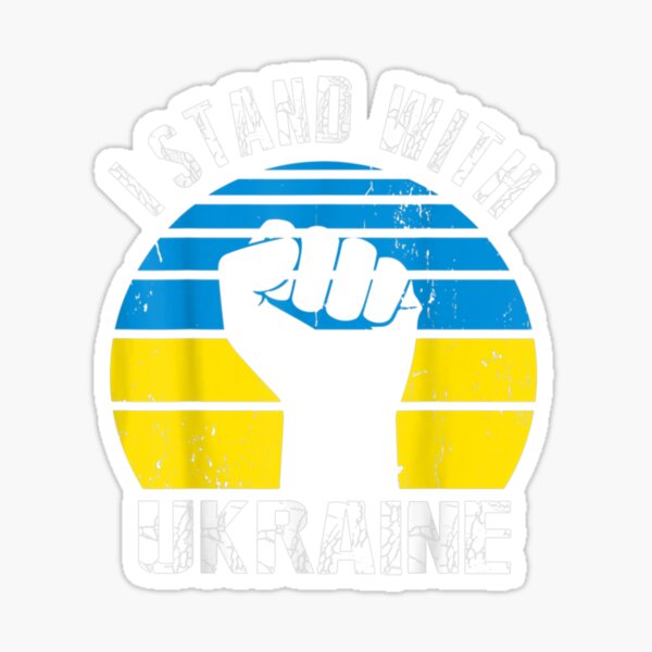 "Support Ukraine I Stand With Ukraine Ukrainian Flag " Sticker by ...