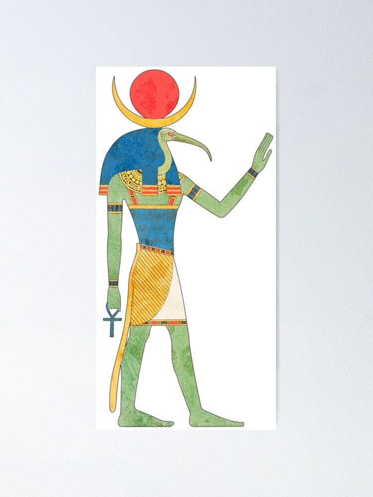 "Vintage Illustration of the Egyptian God Thoth" Poster for Sale by ...