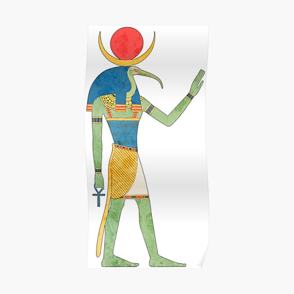 "Vintage Illustration of the Egyptian God Thoth" Poster for Sale by ...
