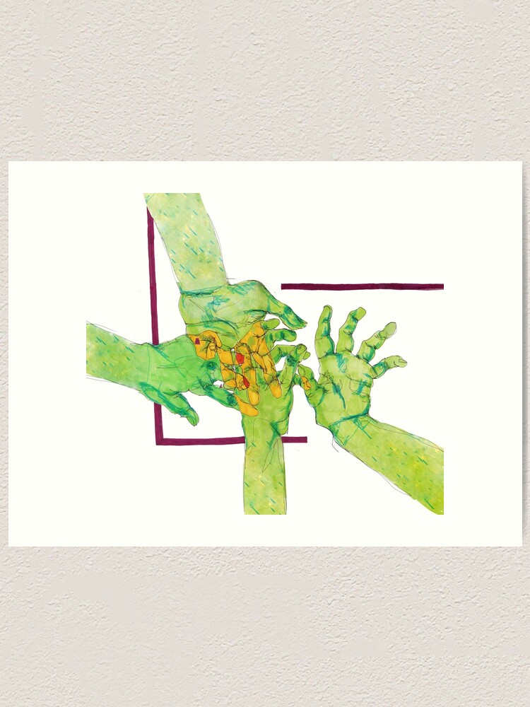 "Overlapping Hands" Art Print by thesandworm | Redbubble