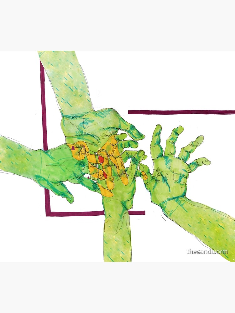 "Overlapping Hands" Art Print by thesandworm | Redbubble