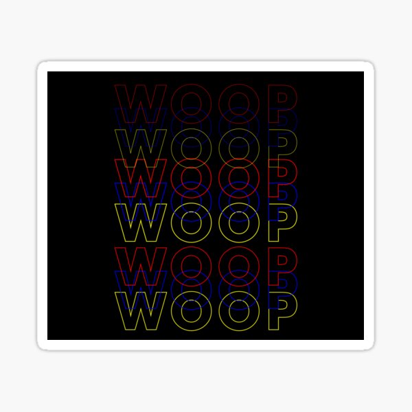 "Woop Merch in Neon Aesthetic" Sticker by Cherryblossom93 | Redbubble