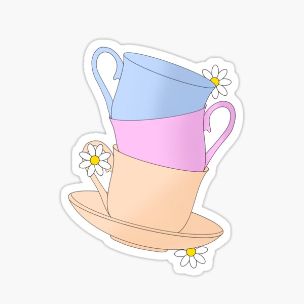 "stack of cups" Sticker for Sale by PNFDesigns | Redbubble
