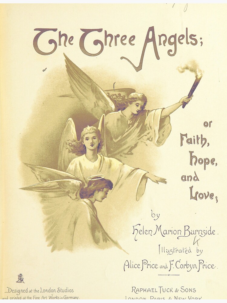 "vintage three angels illustration, faith, hope, love" Photographic ...
