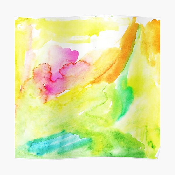 "watercolor abstract drawing, yellow color palette" Poster for Sale by ...