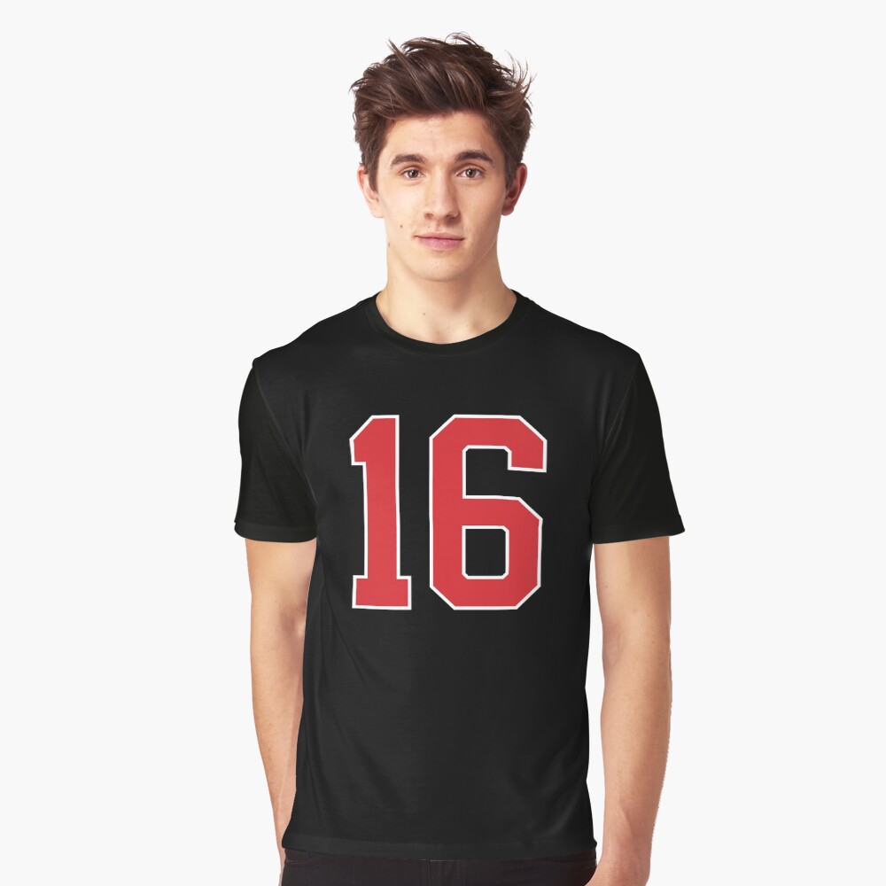 "Sports Number 16, red black color lucky sport sixteen" Sticker for ...
