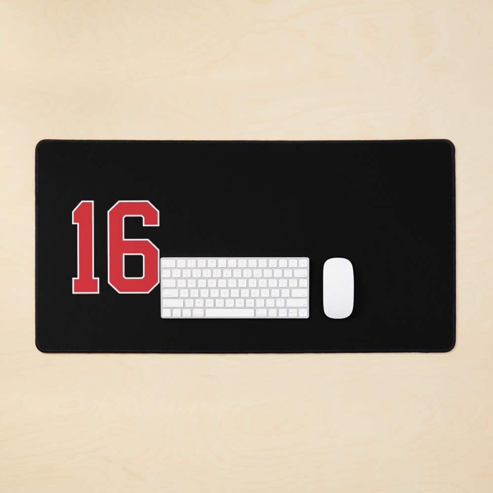 "Sports Number 16, red black color lucky sport sixteen" Sticker for ...