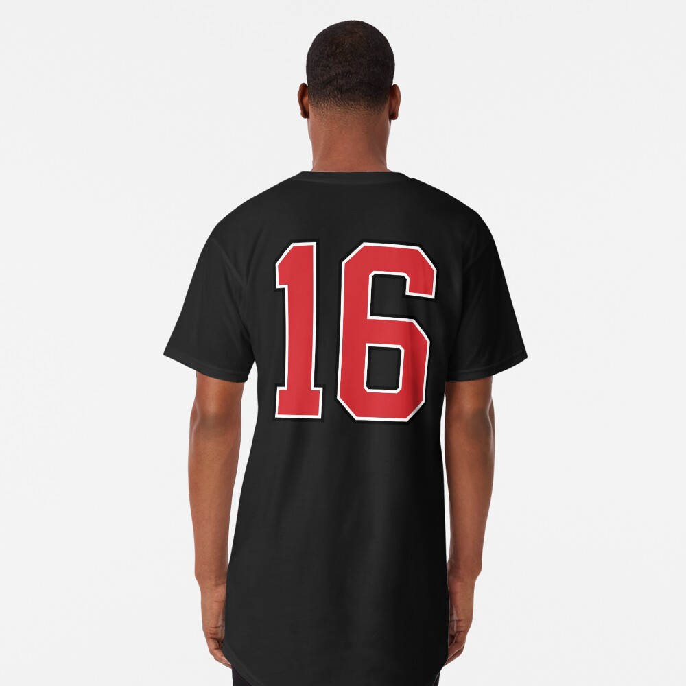 "Sports Number 16, red black color lucky sport sixteen" Sticker for ...