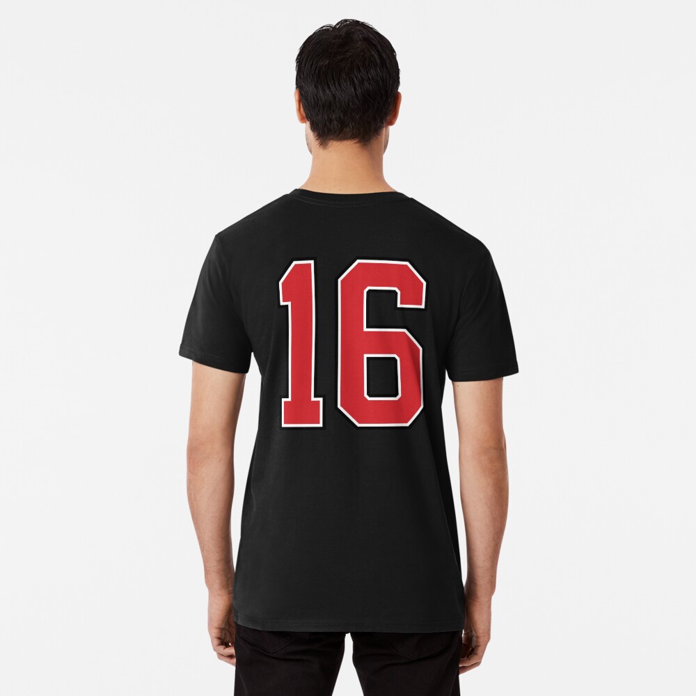 "Sports Number 16, red black color lucky sport sixteen" Sticker for ...