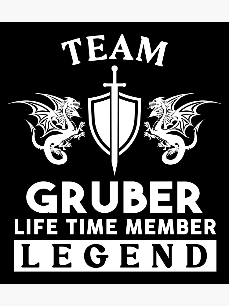 Póster «Camiseta con el nombre de Gruber - Camiseta con el artículo de ...