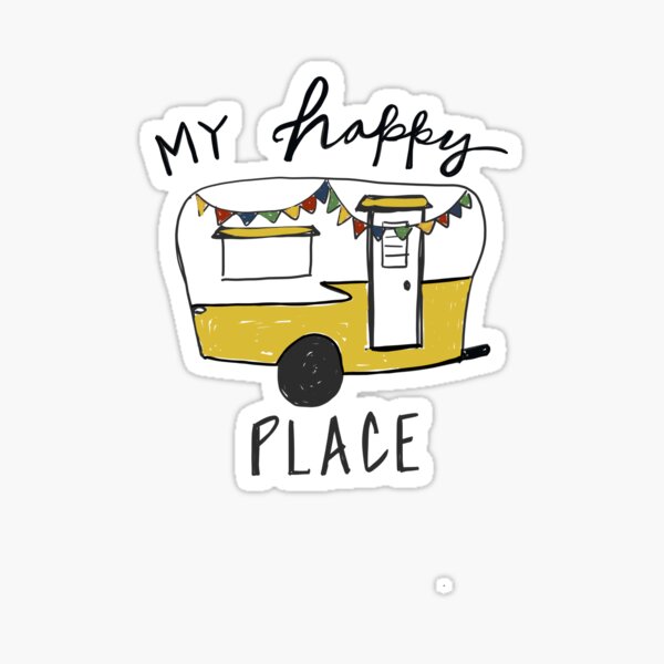 "Happy place" Sticker for Sale by joyfulrevival | Redbubble