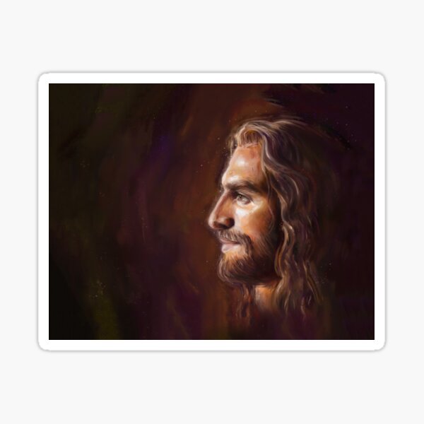 "Jesus Christian Art" Sticker by FibonacciStore | Redbubble