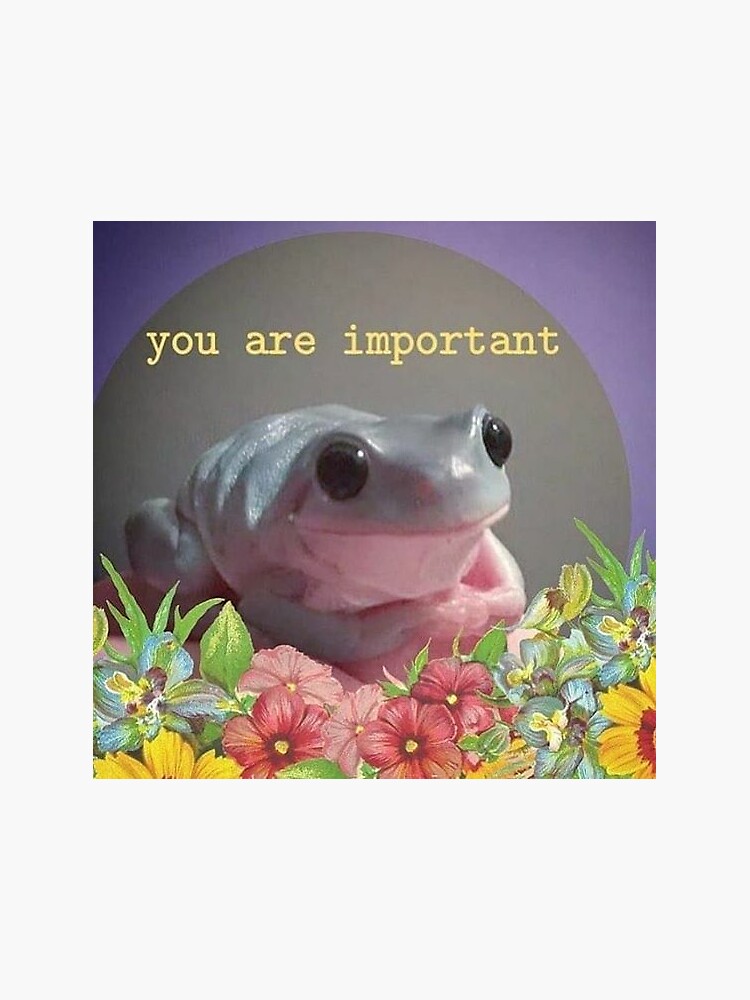 "You are important" Sticker by nakedfrogs | Redbubble