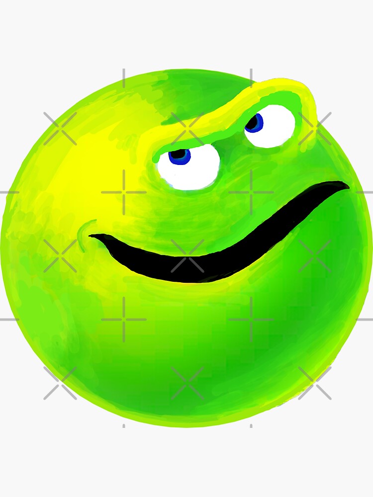 "TRANSPARENT SMIRKY FACE" Sticker by coffeecountyjim | Redbubble