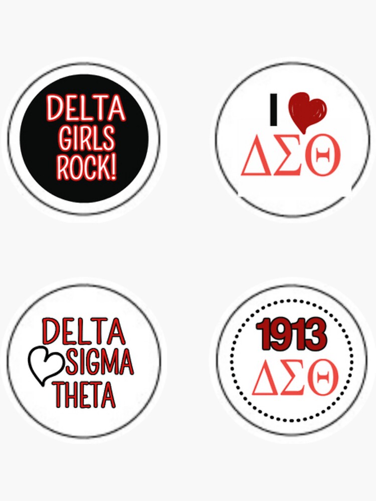 "Larger Delta Sigma Theta Stickers" Sticker by TracyDDigitals | Redbubble