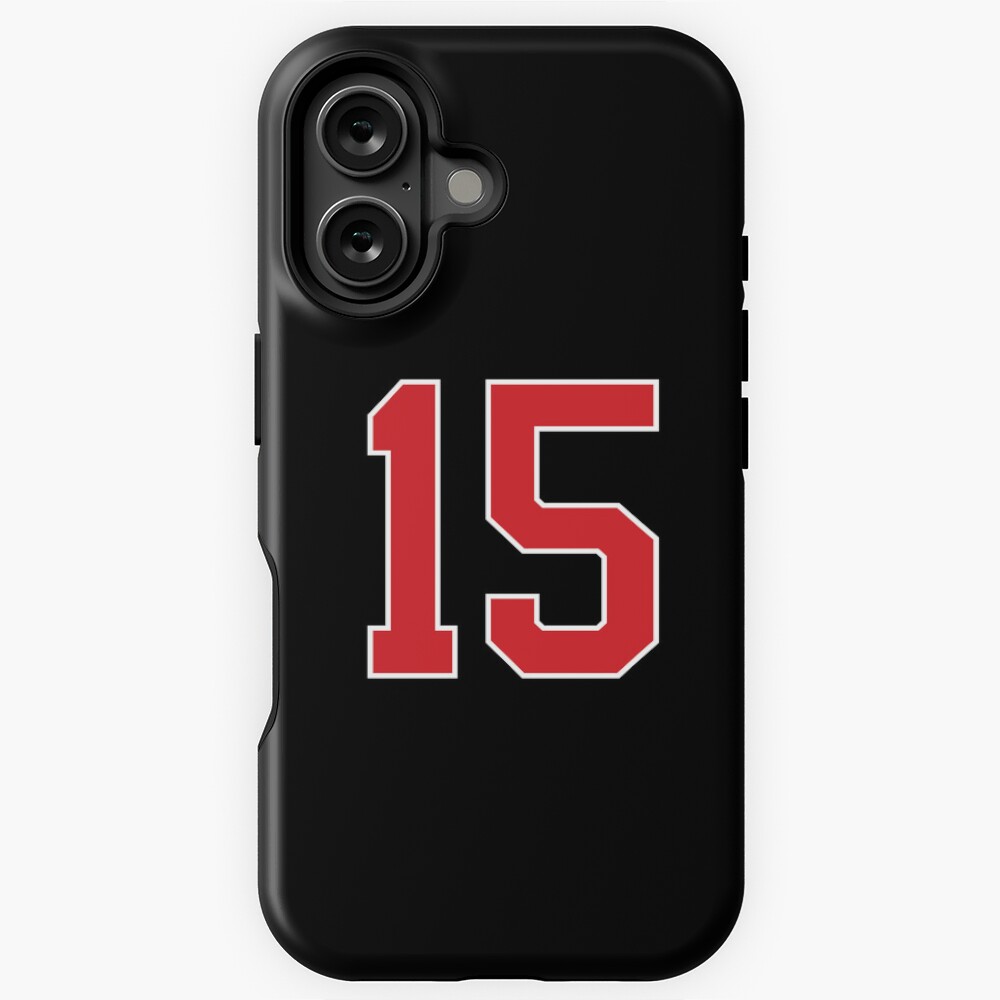 "Sports Number 15, red black color lucky sport fifteen" Sticker for ...