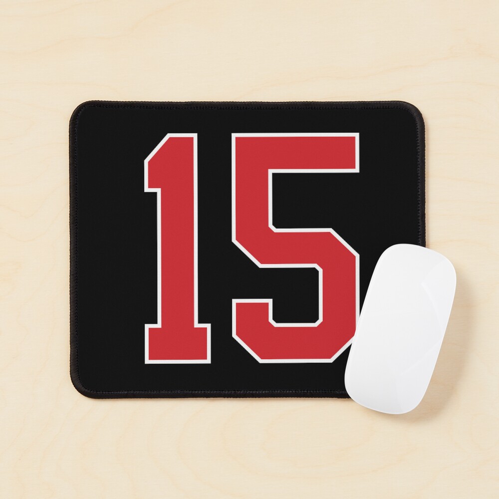 "Sports Number 15, red black color lucky sport fifteen" Sticker for ...