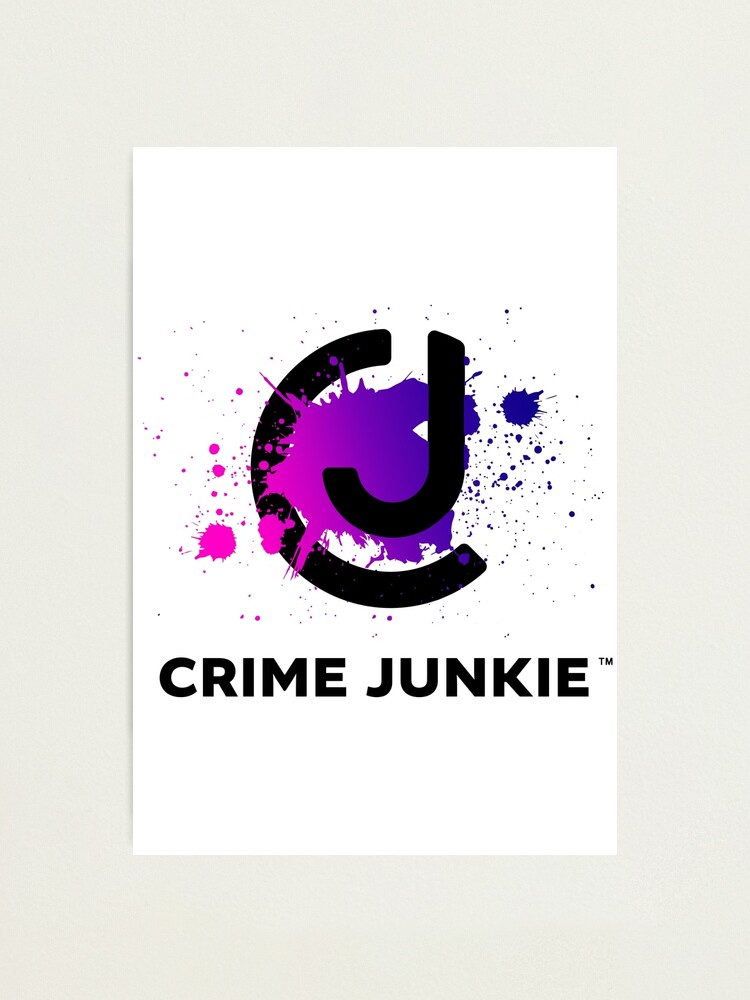 "Crime Junkie Merch Crime Junkies Logo" Photographic Print for Sale by ...