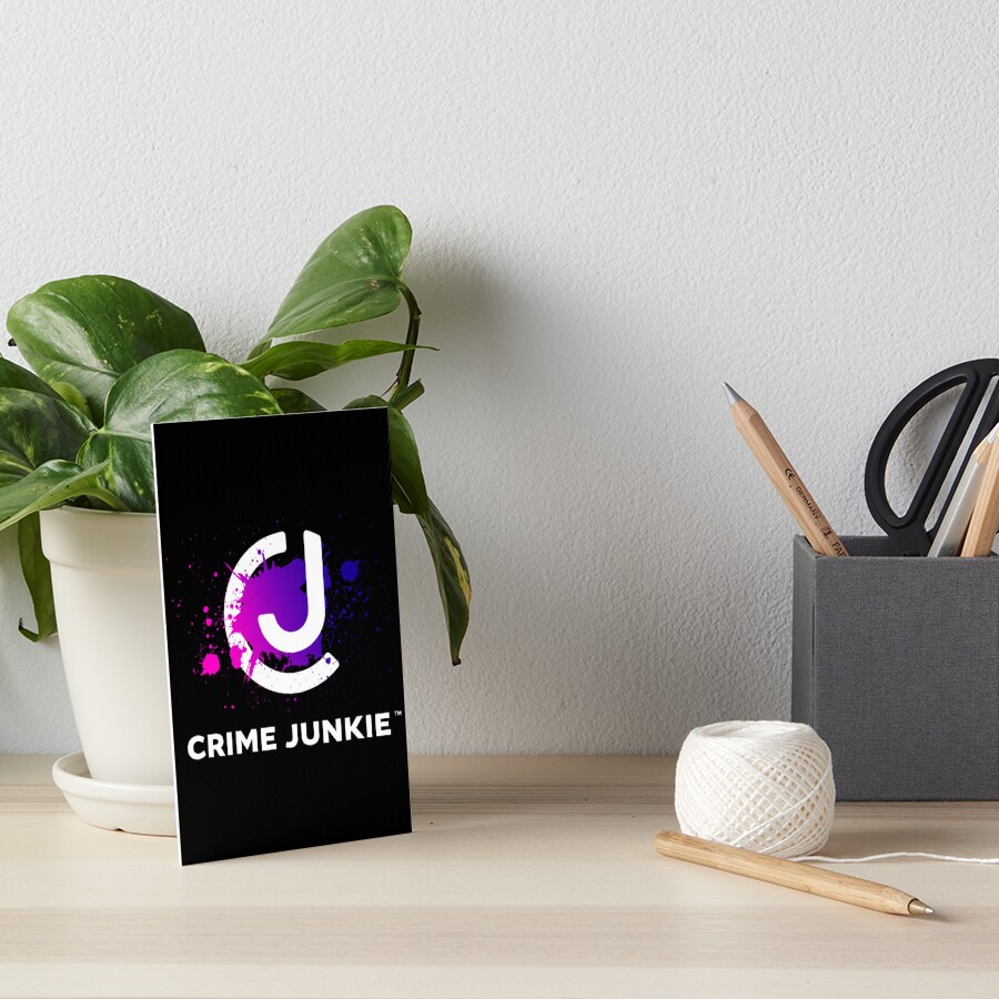 "Crime Junkie Merch Crime Junkies Logo" Art Board Print for Sale by ...