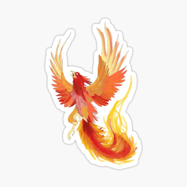 "phoenix red" Sticker by dmc699 | Redbubble