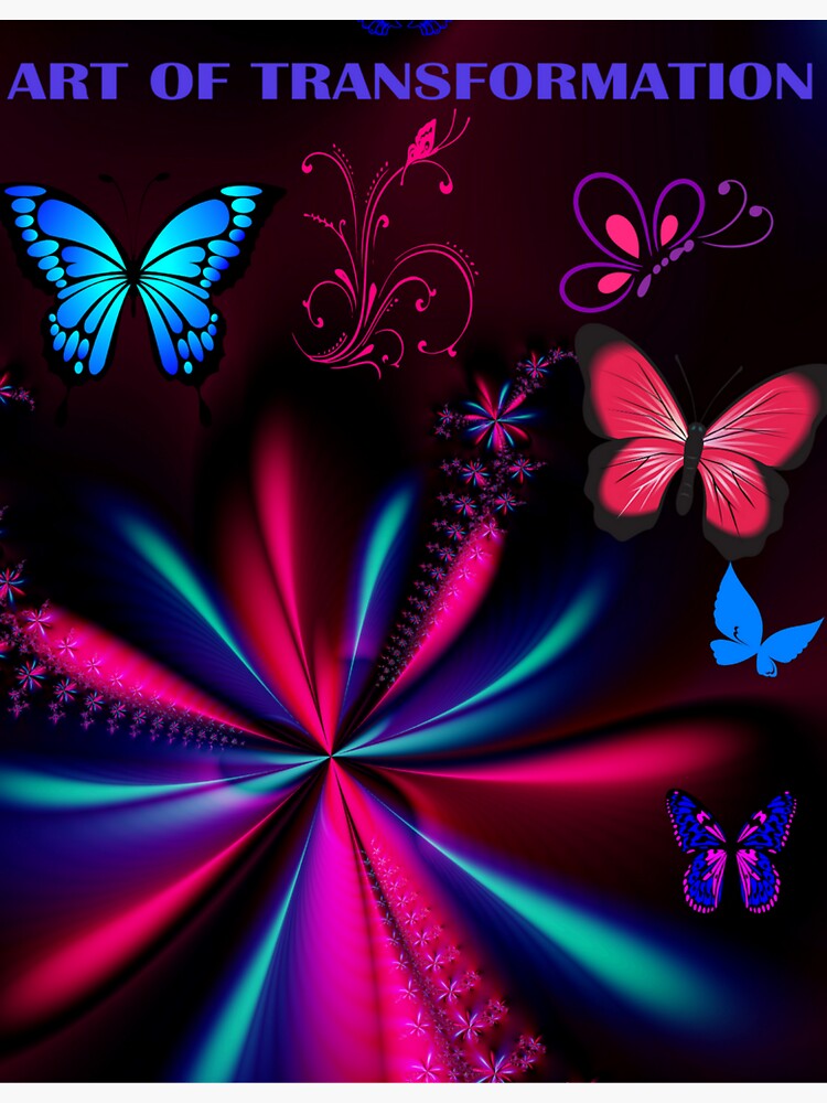 "ART OF TRANSFORMATION" Sticker by EsotericD | Redbubble