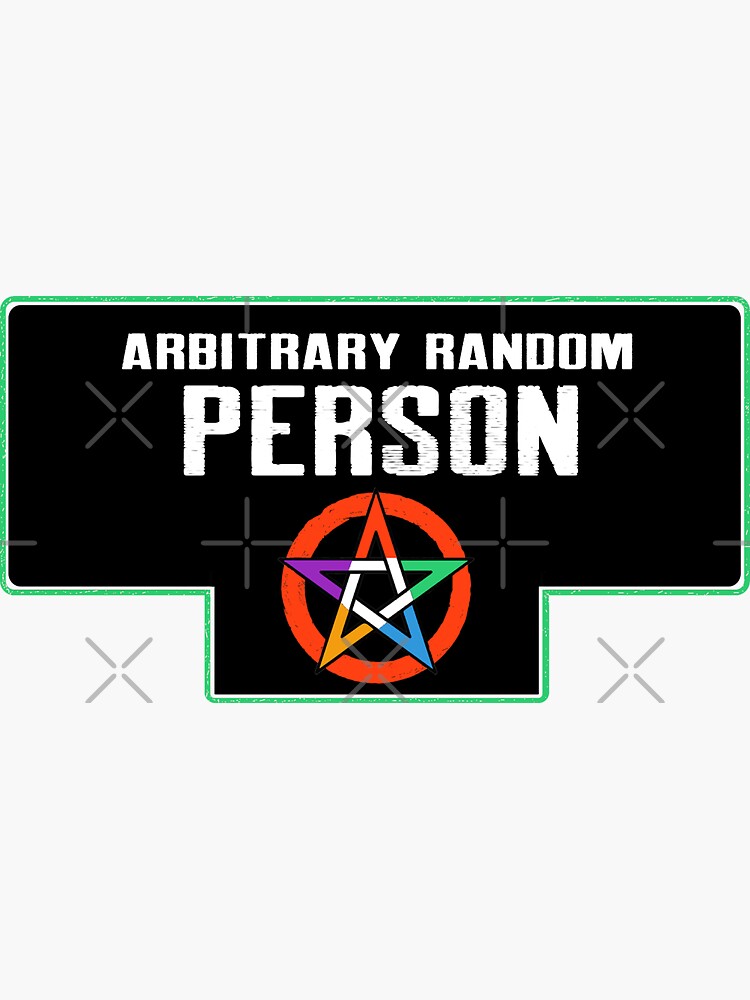 "Arbitrary random person" Sticker by lazerwhirl | Redbubble