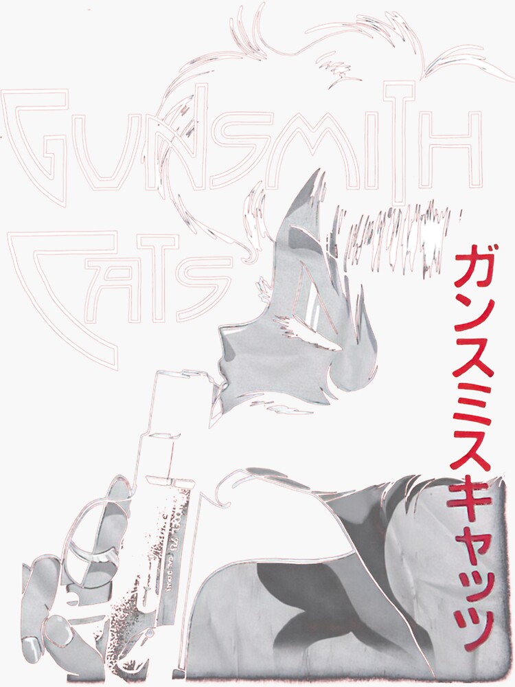 "JP Vintage Gunsmith Cats #$" Sticker for Sale by ConnorDLanphear ...