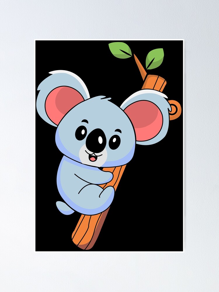"Cute Koala Bear Giving a Branch Koality Hug" Poster for Sale by ...