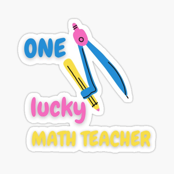 "One Lucky Match Teacher " Sticker by NizaArtShop | Redbubble