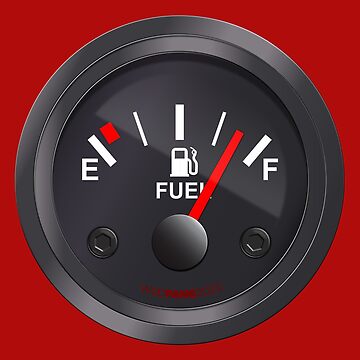 "FUEL GAUGE ART - ALMOST FULL" Sticker for Sale by WOOFANG | Redbubble