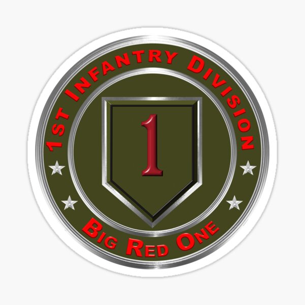 "1st Infantry Division " Sticker by SoldierAlways | Redbubble