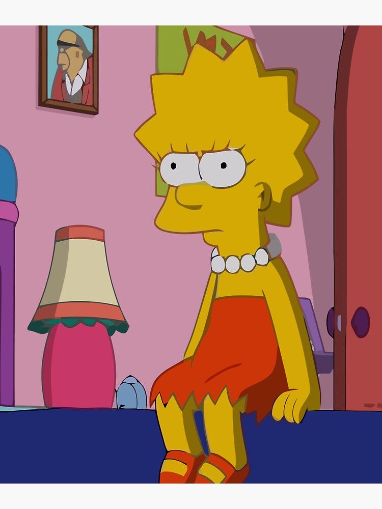 "lisa angry sitting" Sticker by artSofie | Redbubble
