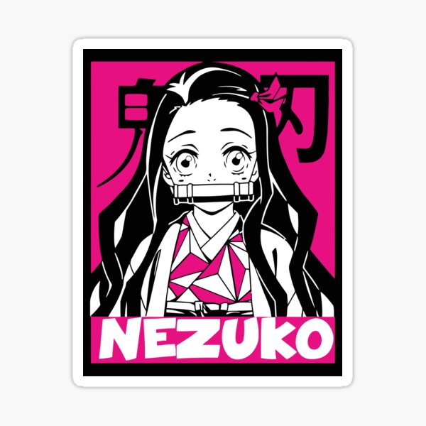 "Nezuko Kamado - Demon Slayer" Sticker by E1even1nk | Redbubble