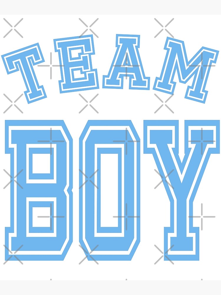"Team Boy Blue Baby Mom Shower Gender Reveal Party Cute Funny Gift ...